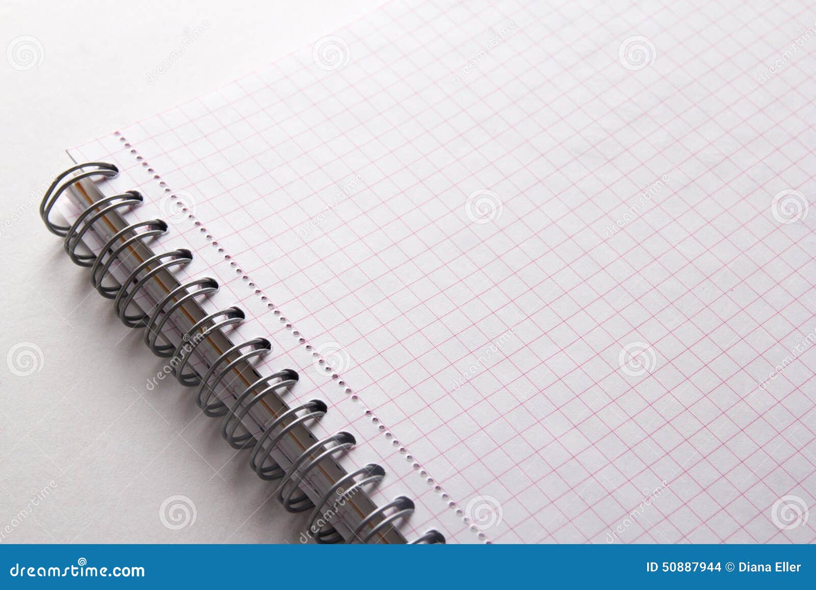 Close Up of Note Book with Checked Pages Stock Photo - Image of note ...