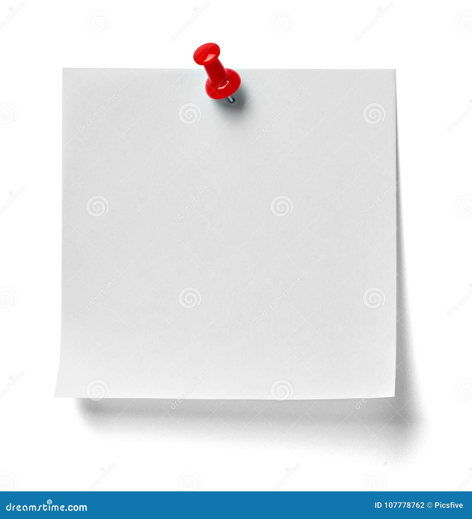 Note Paper Push Pin Message Stock Photo - Image of office, push: 107778762