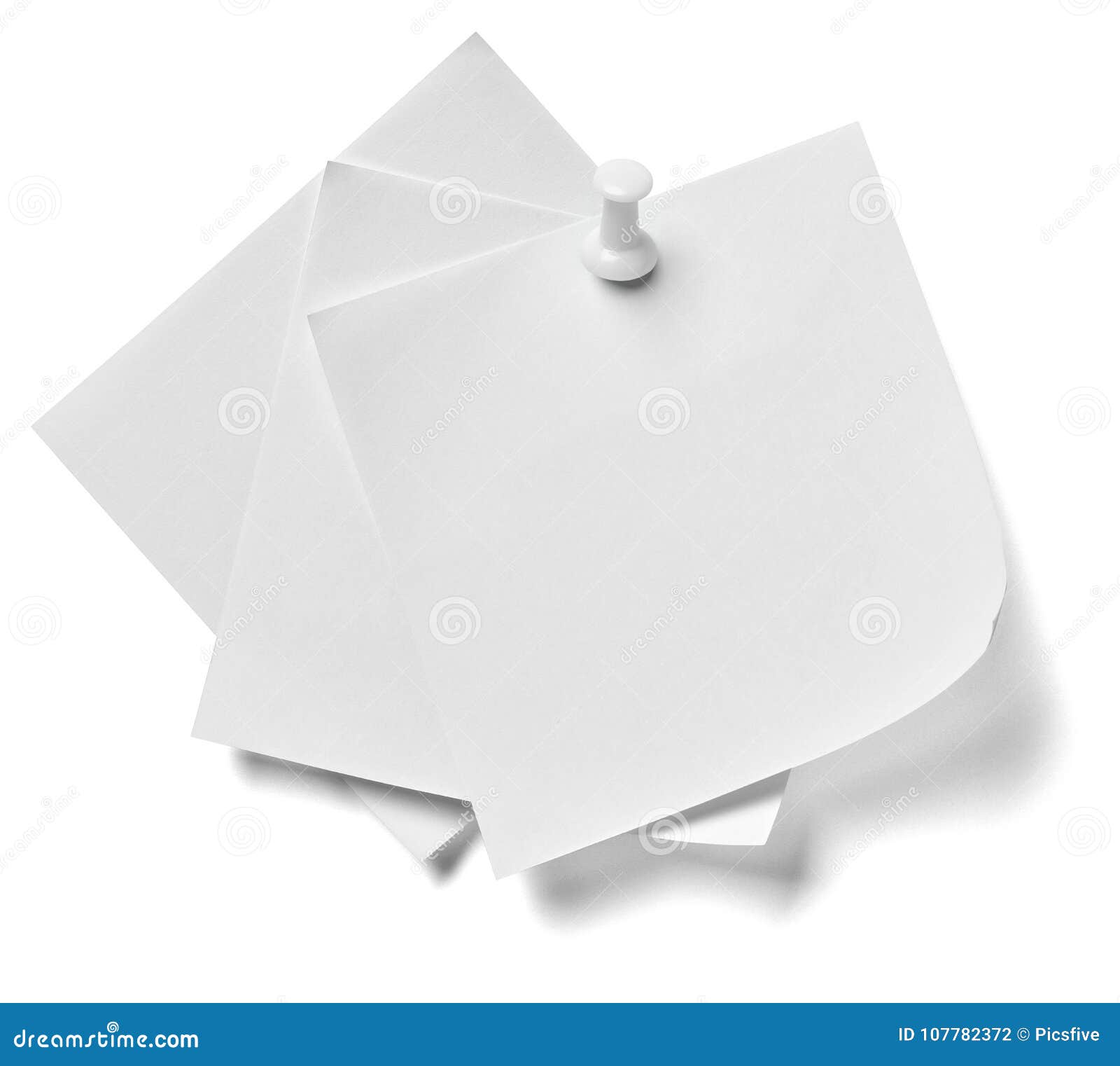 Note Paper Push Pin Message Stock Photo - Image of bulletin, isolated ...