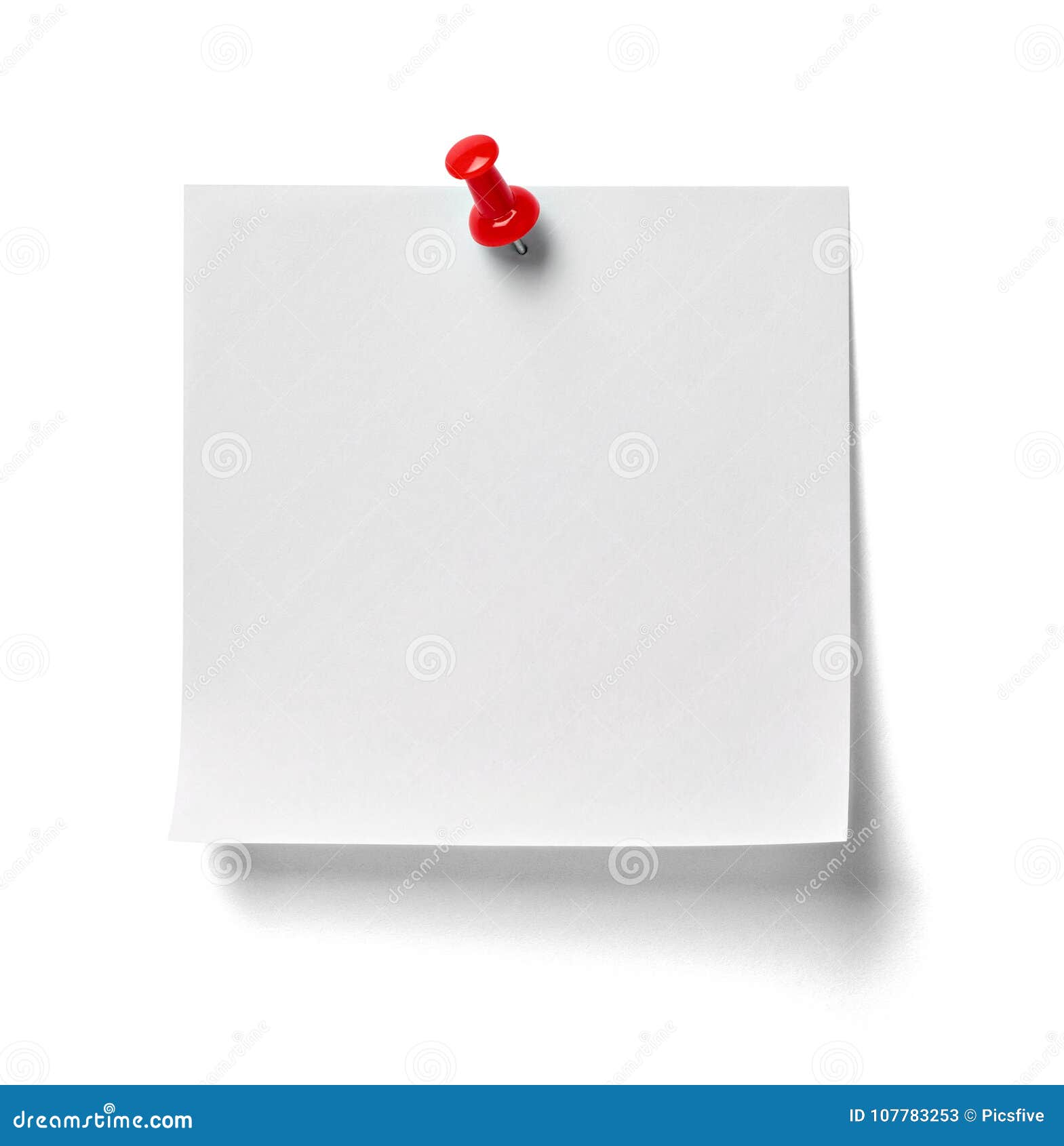 Note Paper Push Pin Message Stock Image - Image of blank, notepaper ...