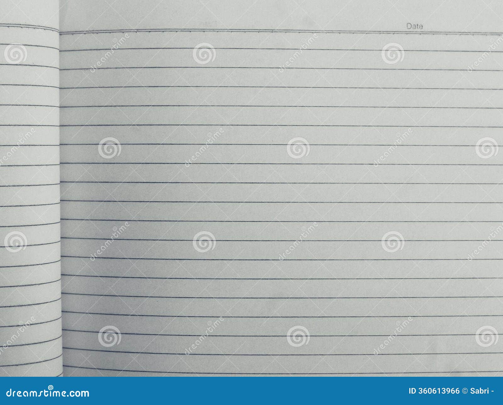 Close-up of Notebook with Horizontal Lines Texture, Empty White Room ...