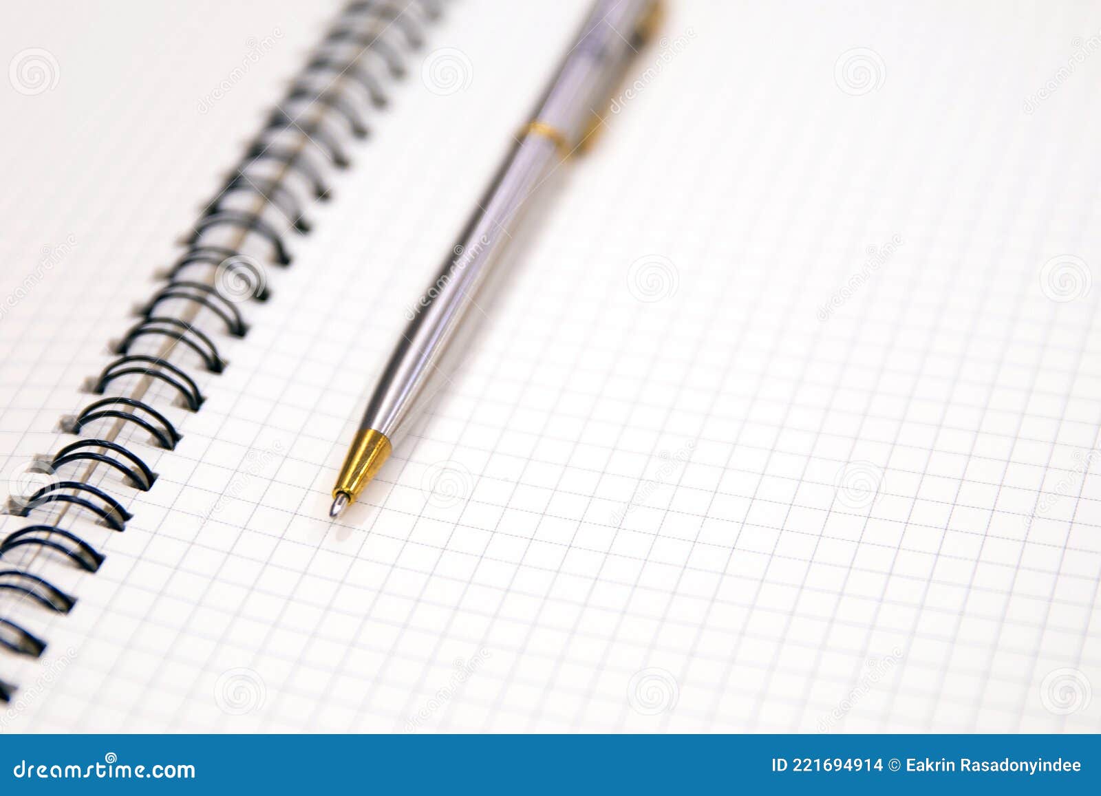 Close-up Notebook or Note Book Diary with a Pen or Pencil on Top View ...