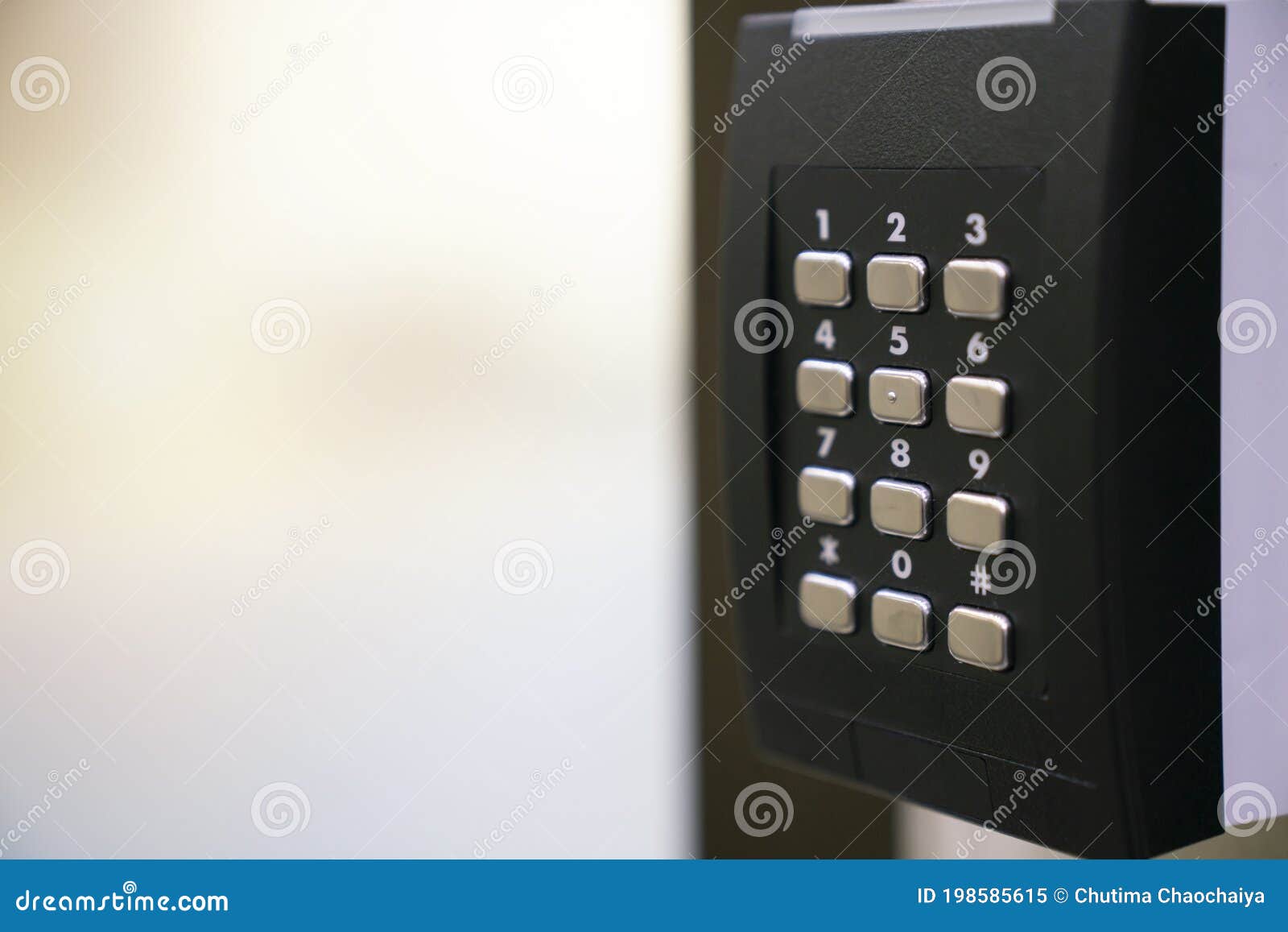 Close Up Number Access Control Password Door for Security in a Office ...