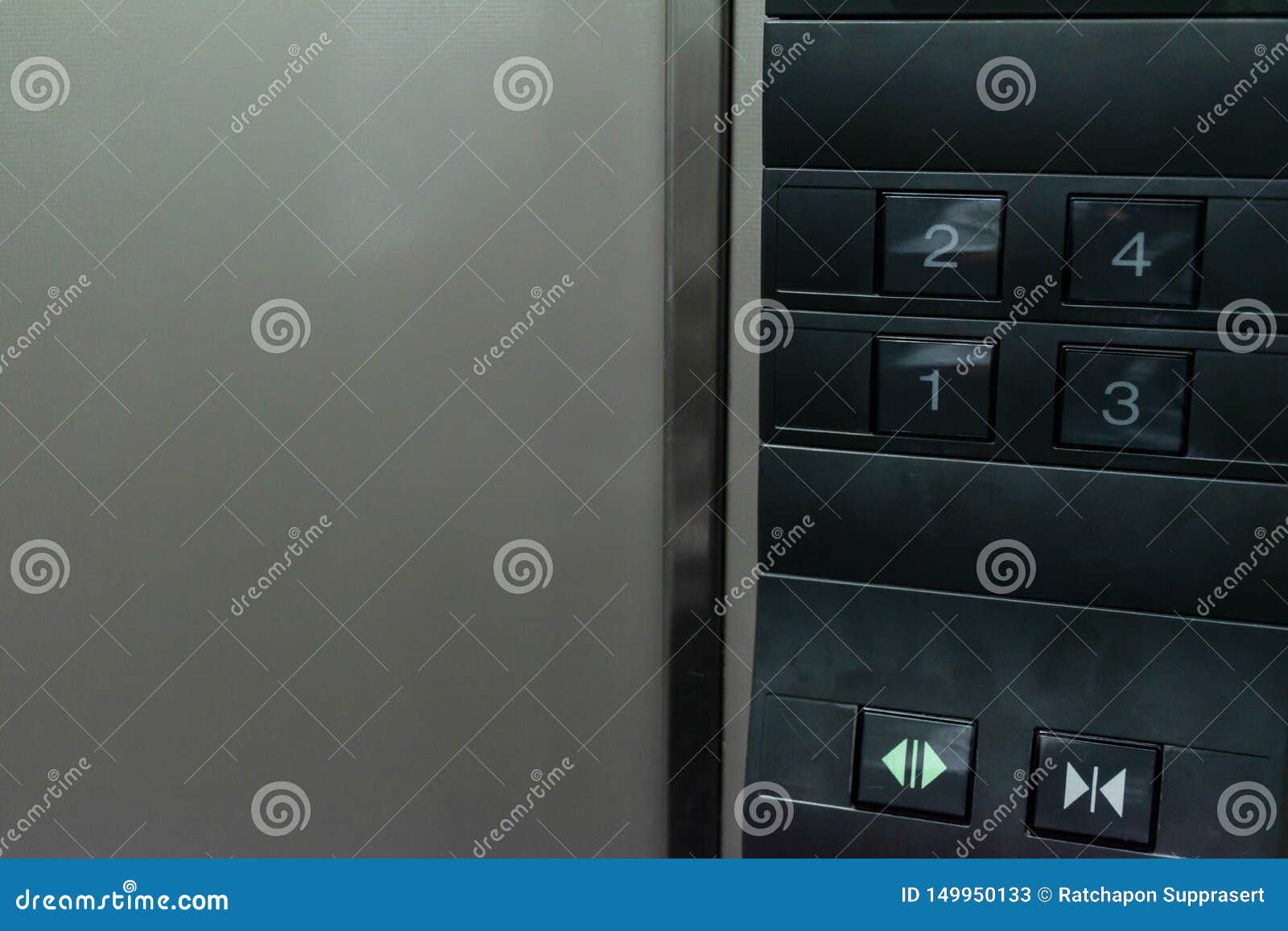 Close Up Number Button in Elevator Stock Image - Image of background ...