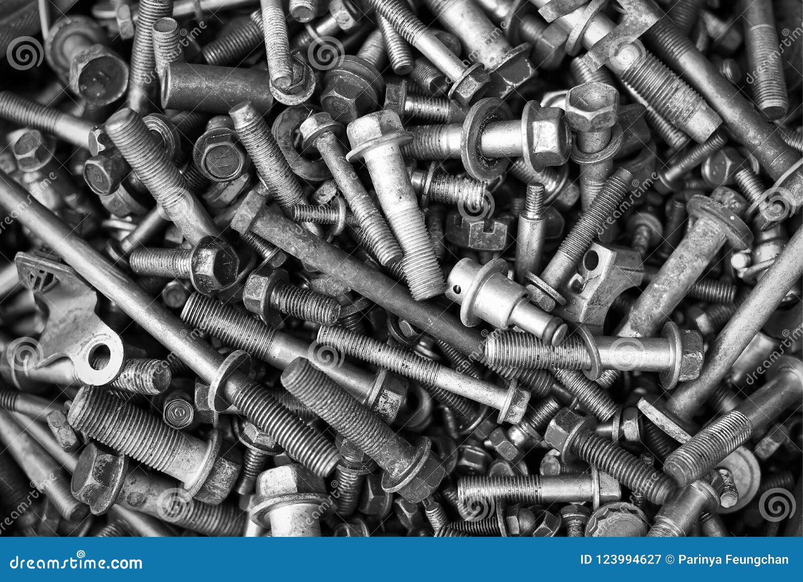 Close Up Nut and Bolts Background Stock Image - Image of repair ...