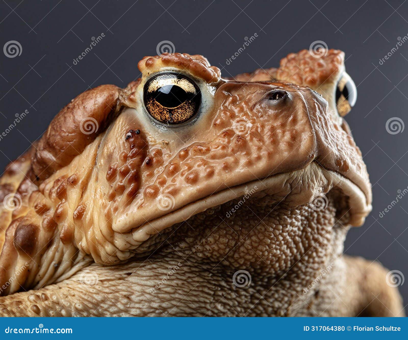 Close-Up Oak Toad Portrait in Professional Studio Setting Stock ...