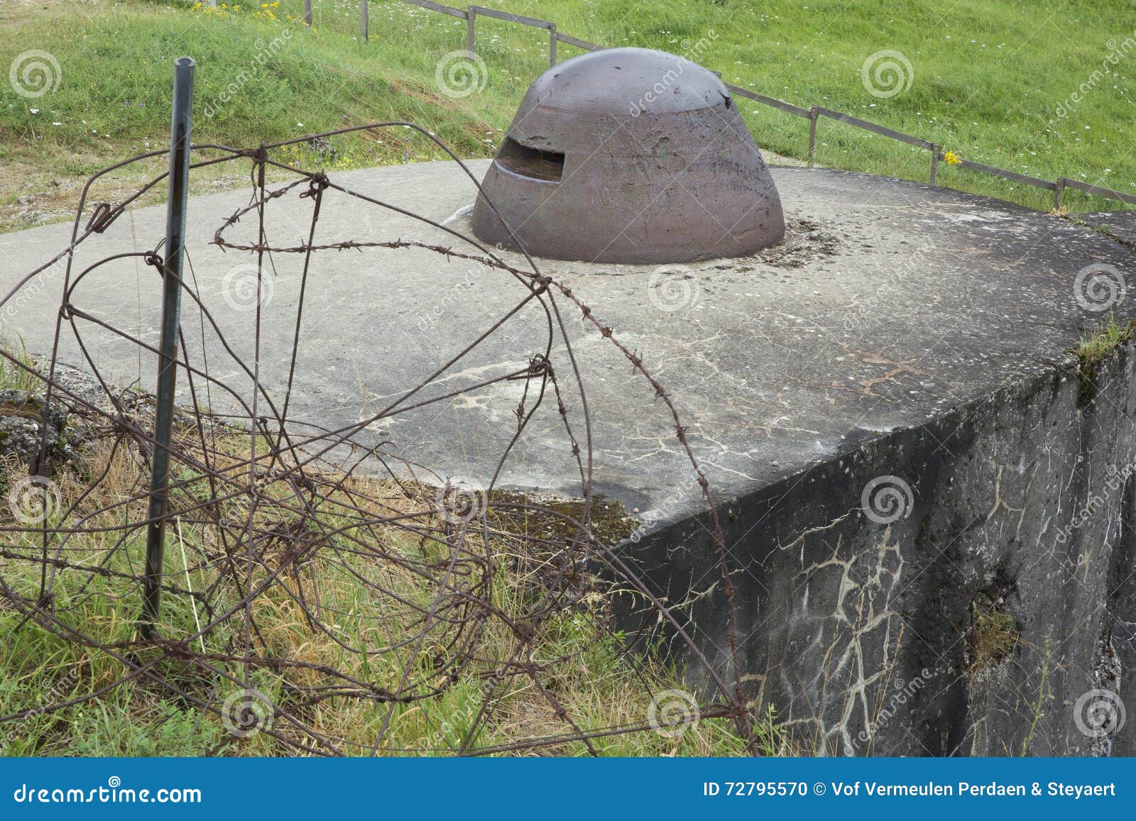 Observation Cupola And Rear Entrance WW1 French Fort Douaumont Stock ...