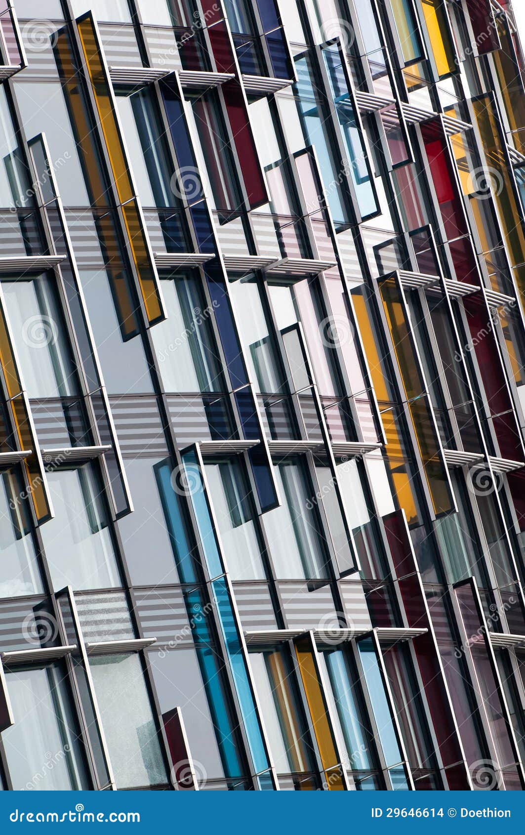 Close-up of Office Block Windows Stock Photo - Image of scraper, window ...
