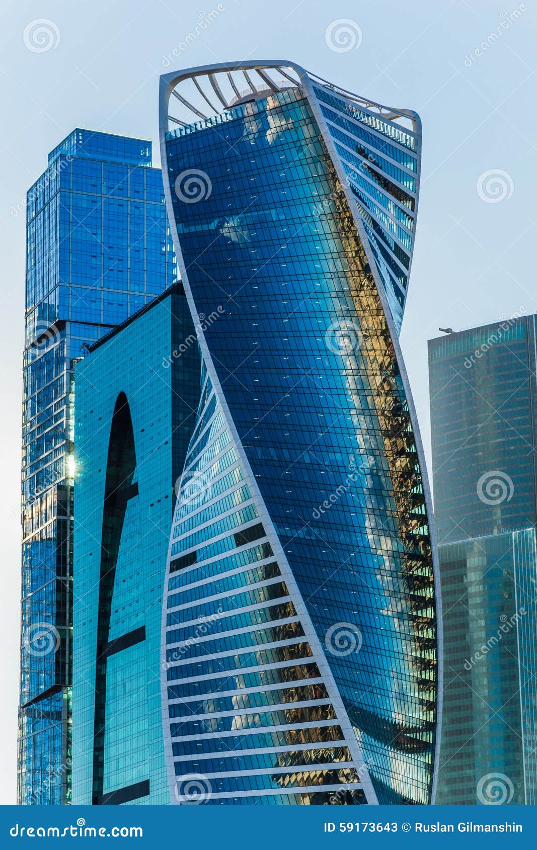 Close Up Office Building Made of Glass Stock Image - Image of high ...
