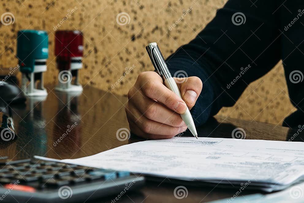 Office Worker Filing Documents Stock Photo - Image of paper, document ...