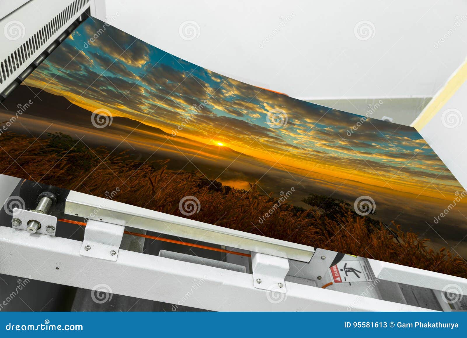 Close Up of an Offset Printing Machine during Production Stock Image ...