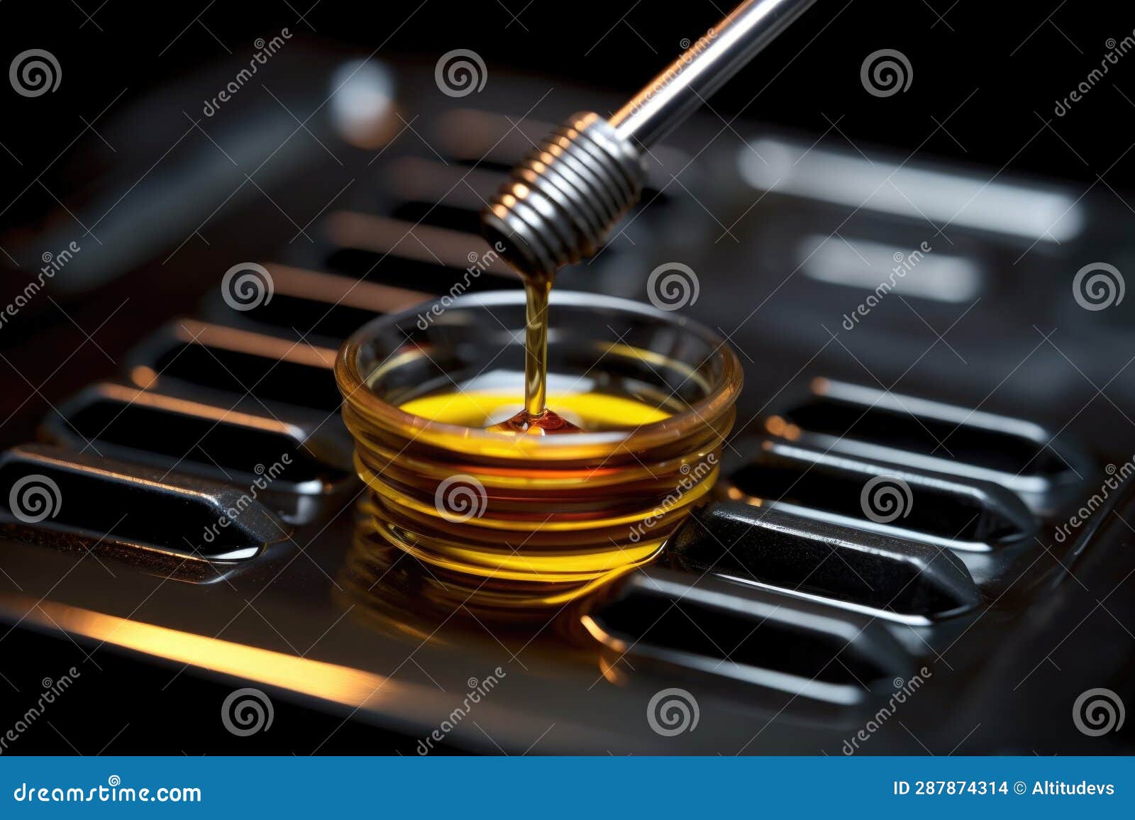 Close-up of Oil Dipstick Checking Engine Oil Level Stock Illustration ...