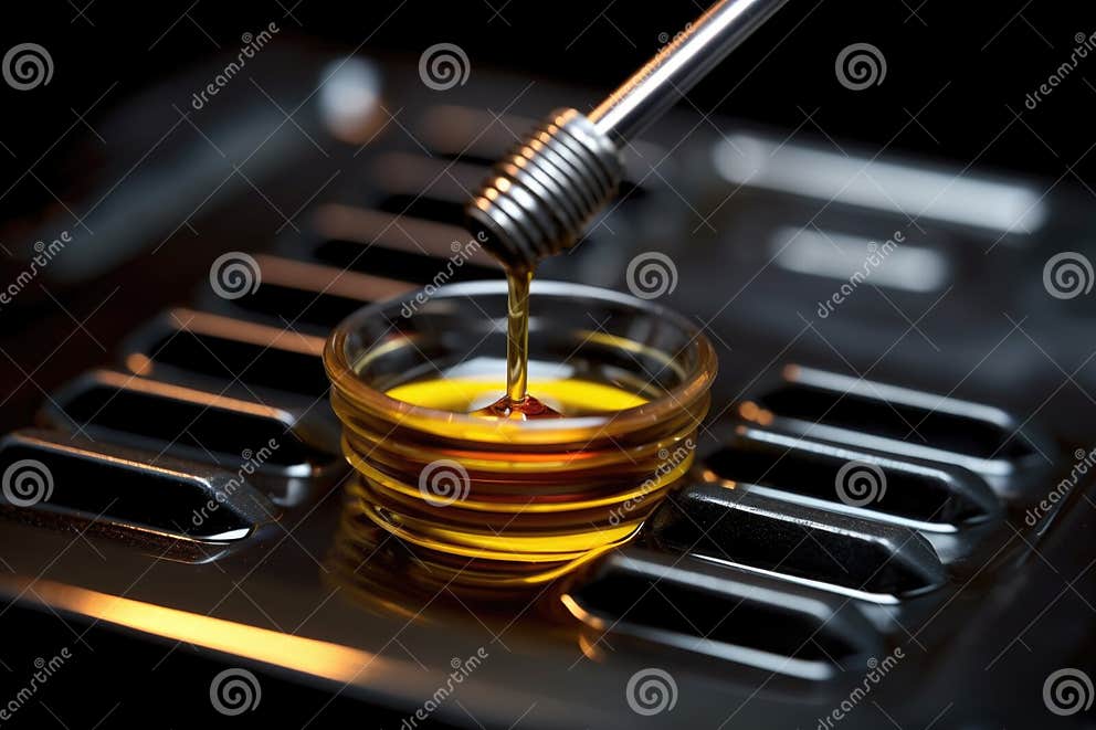 Close-up of Oil Dipstick Checking Engine Oil Level Stock Photo - Image ...