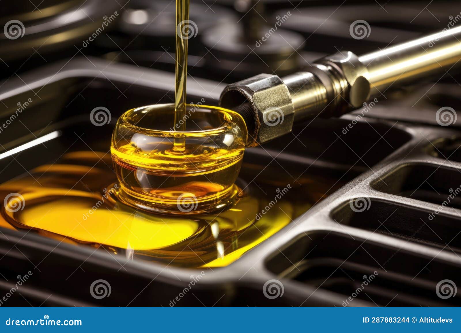 Close-up of Oil Dipstick Checking Engine Oil Level Stock Photo - Image ...
