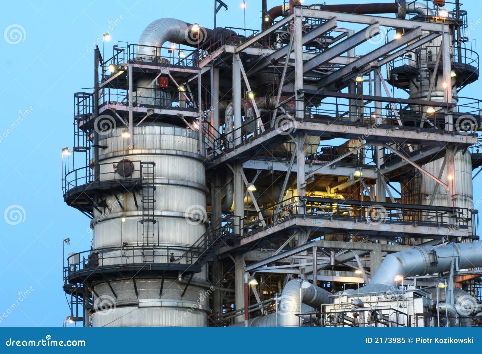 Close up of oil refinery stock image. Image of global - 2173985