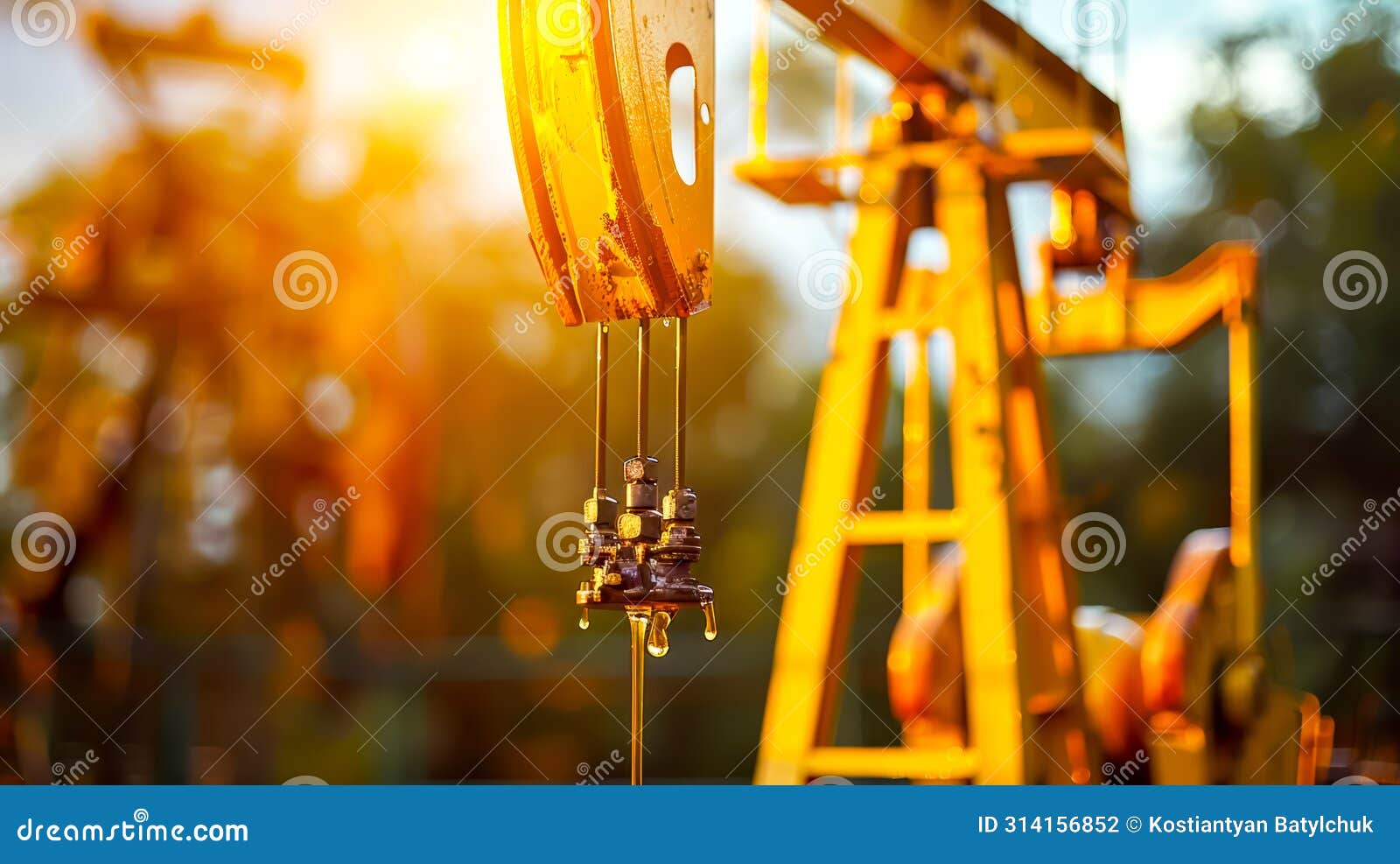 Close Up of Oil Rig with Man Working on the Top of it. AI Stock Photo ...