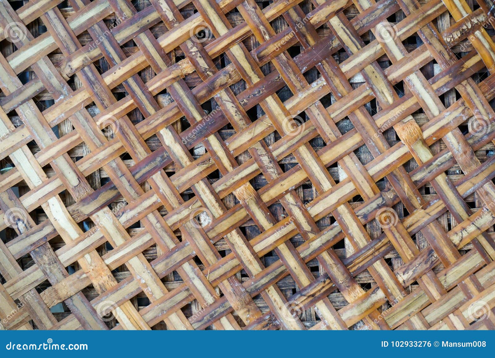 Old bamboo basket texture stock photo. Image of style - 102933276