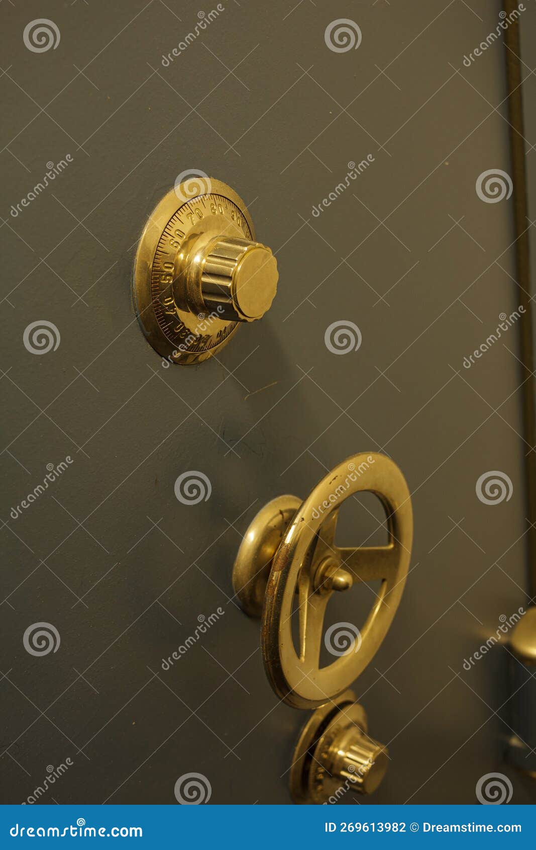 Close-up of an Old Bank Safe with Combination Lock Stock Photo - Image ...