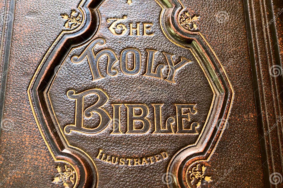 Close-up of an Old Bible Cover Stock Image - Image of codex, brown ...