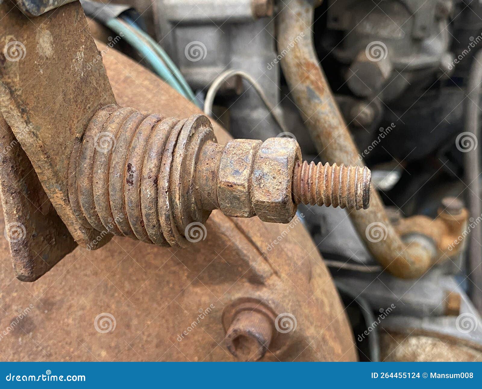 Old Car Engine Machine Parts Stock Photo - Image of replacement ...