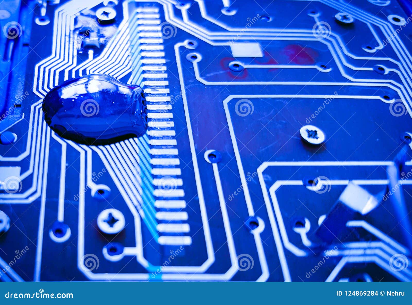 Close Up of an Old Circuit Board Stock Photo - Image of energy, digital ...