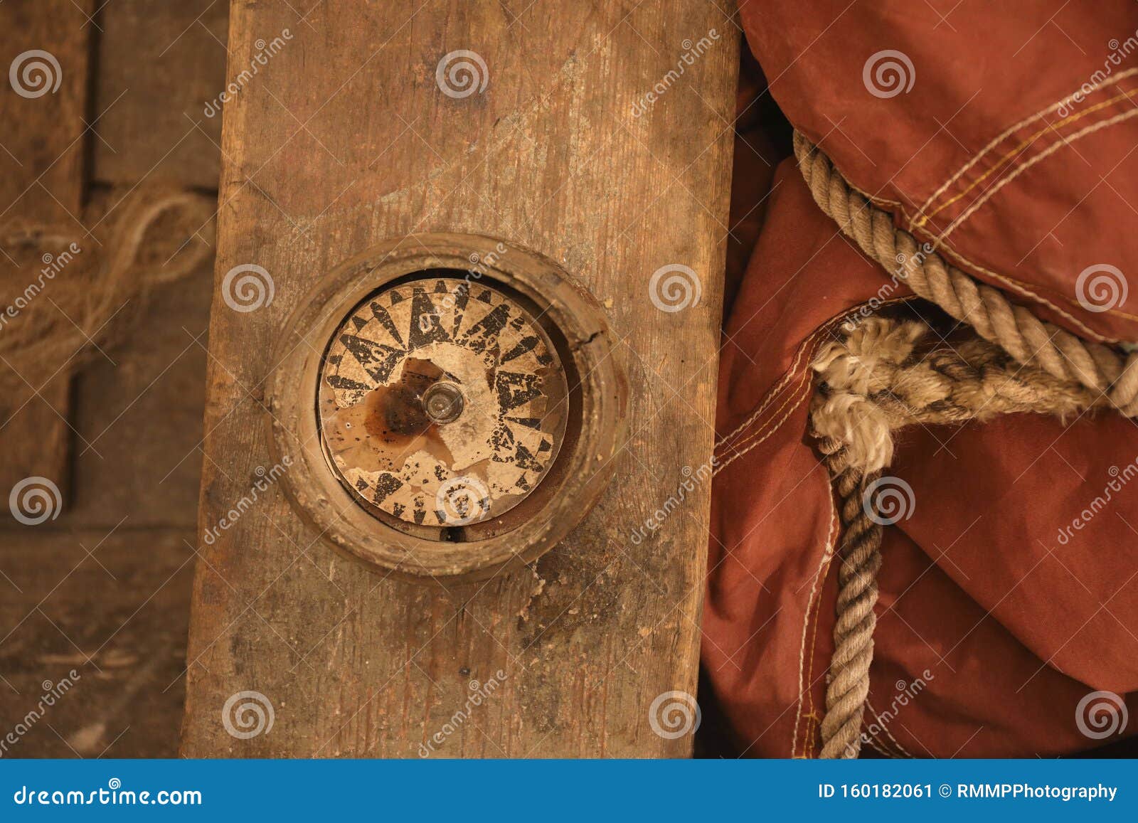 Close-up of an old compass stock image. Image of brown - 160182061