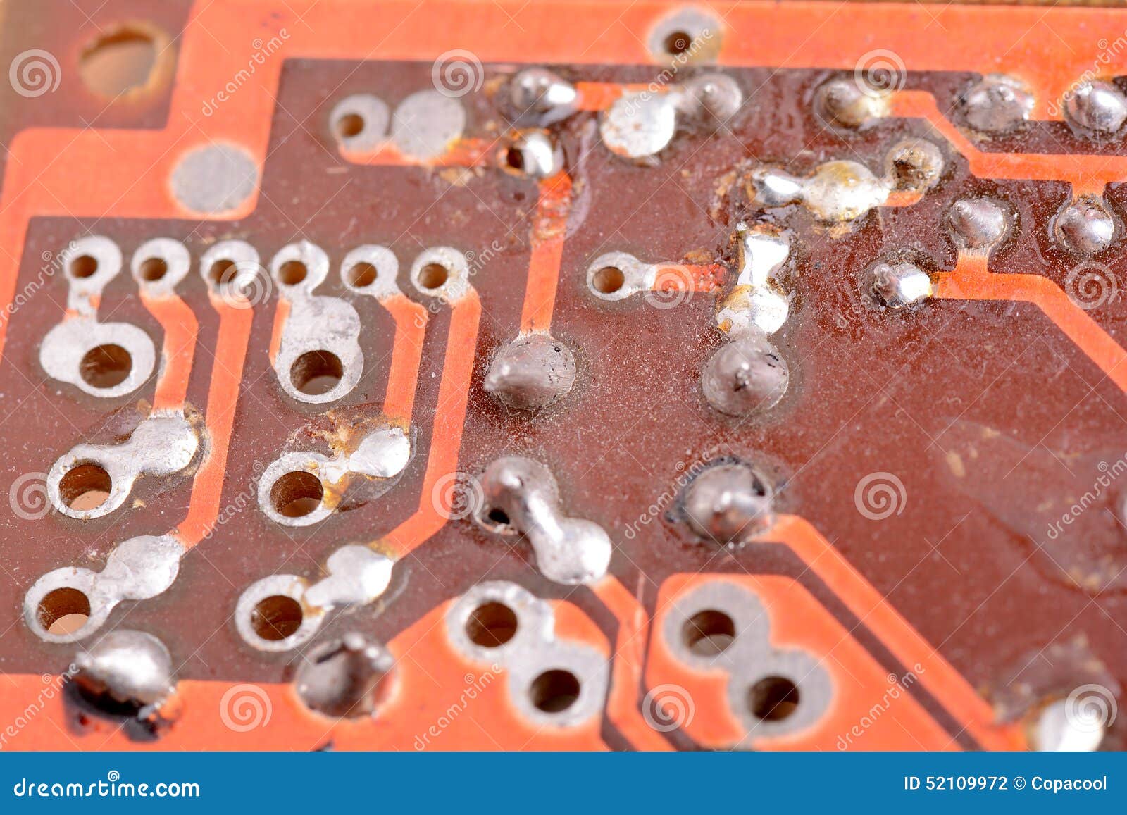 Close Up of Old Computer Circuit Board Stock Photo - Image of ...