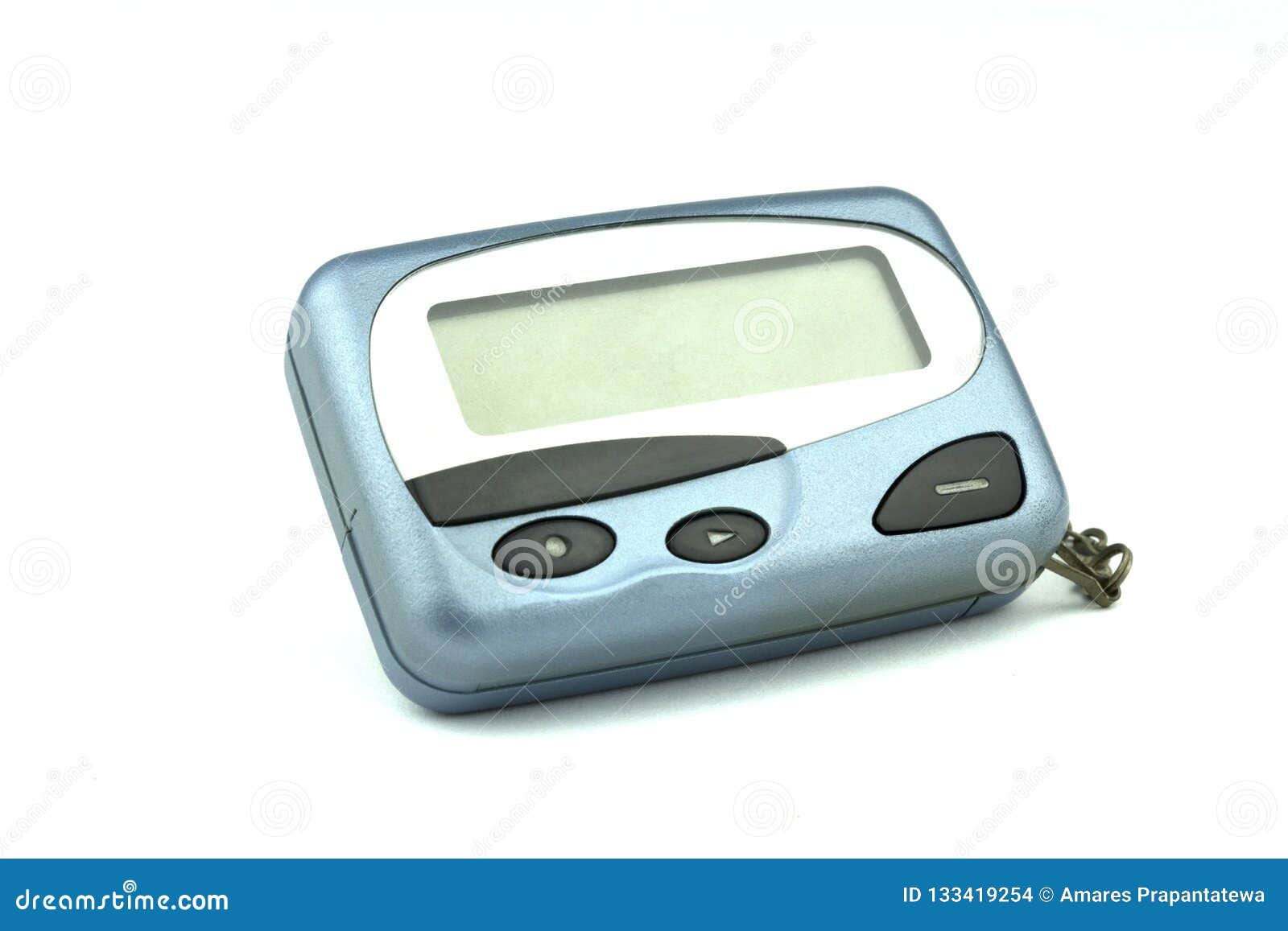 One Old Pager Or One Beeper Isolated On White Background. Stock Image ...