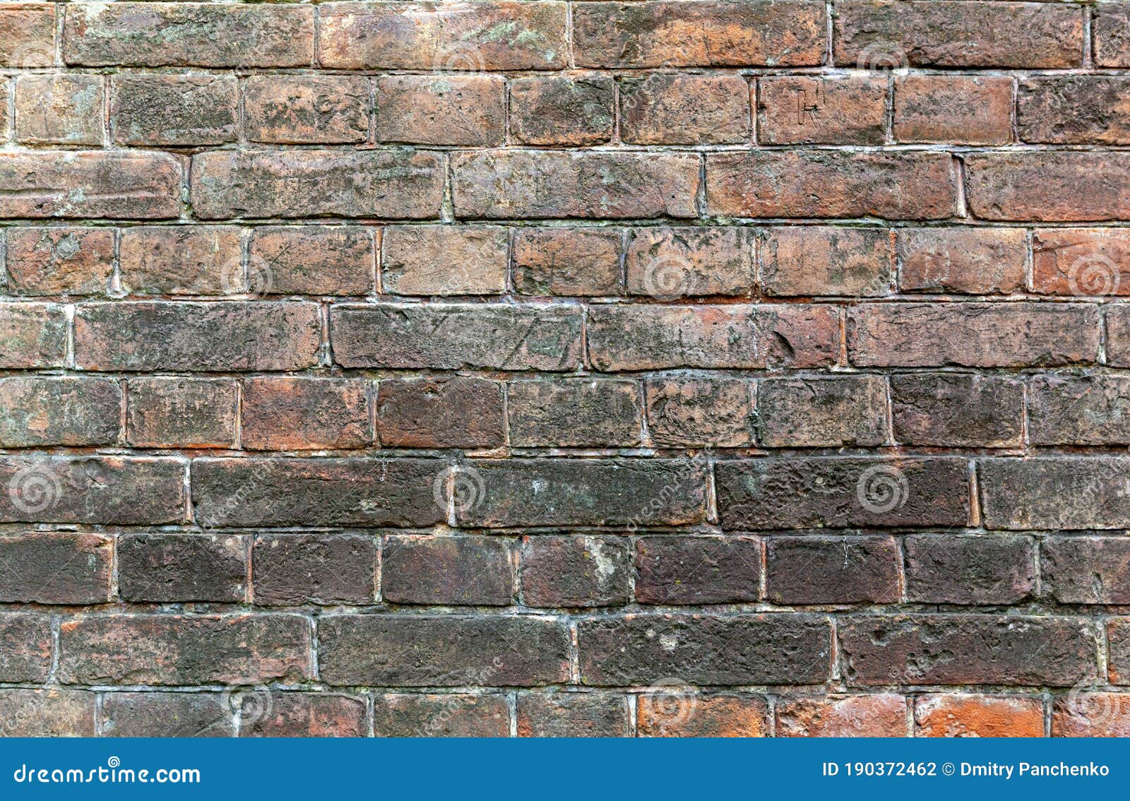 Old damaged brick wall stock photo. Image of exterior - 190372462