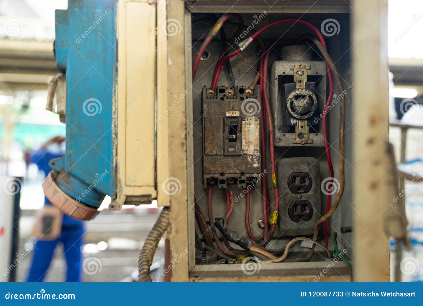 Old And Dirty Breakers Switch In Electric Box, Circuit Breakers ...