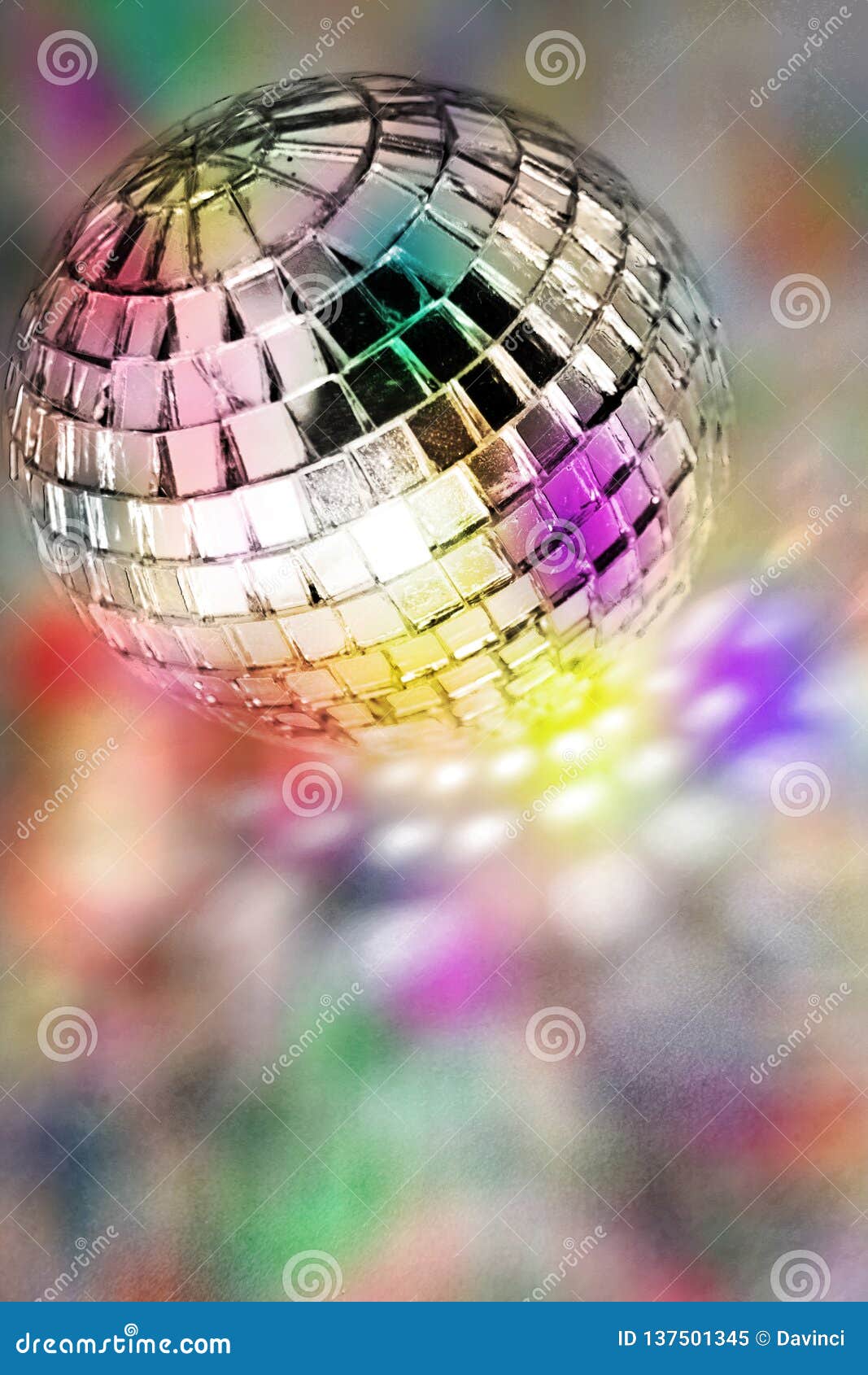 Close Up of an Old Disco Ball Stock Image - Image of abstract ...