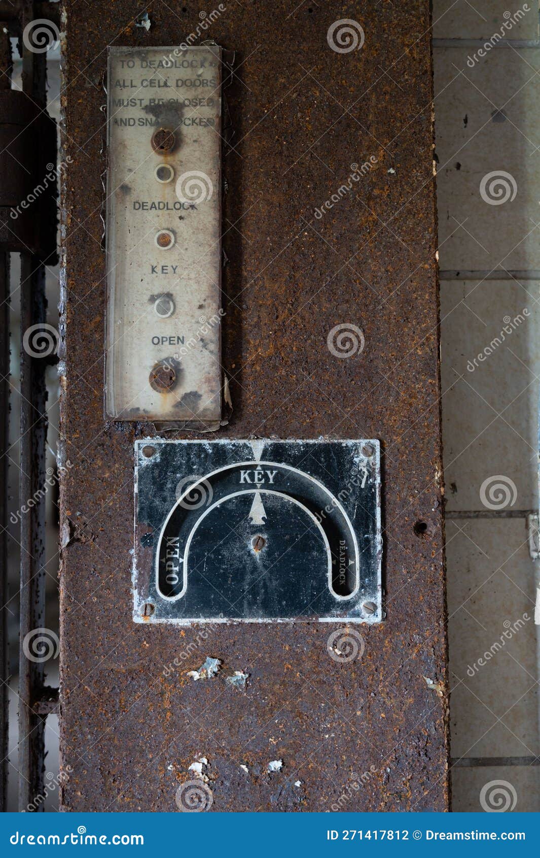 An Old Electric Meter is Exposed, Inside a Building with Lots of Rust ...