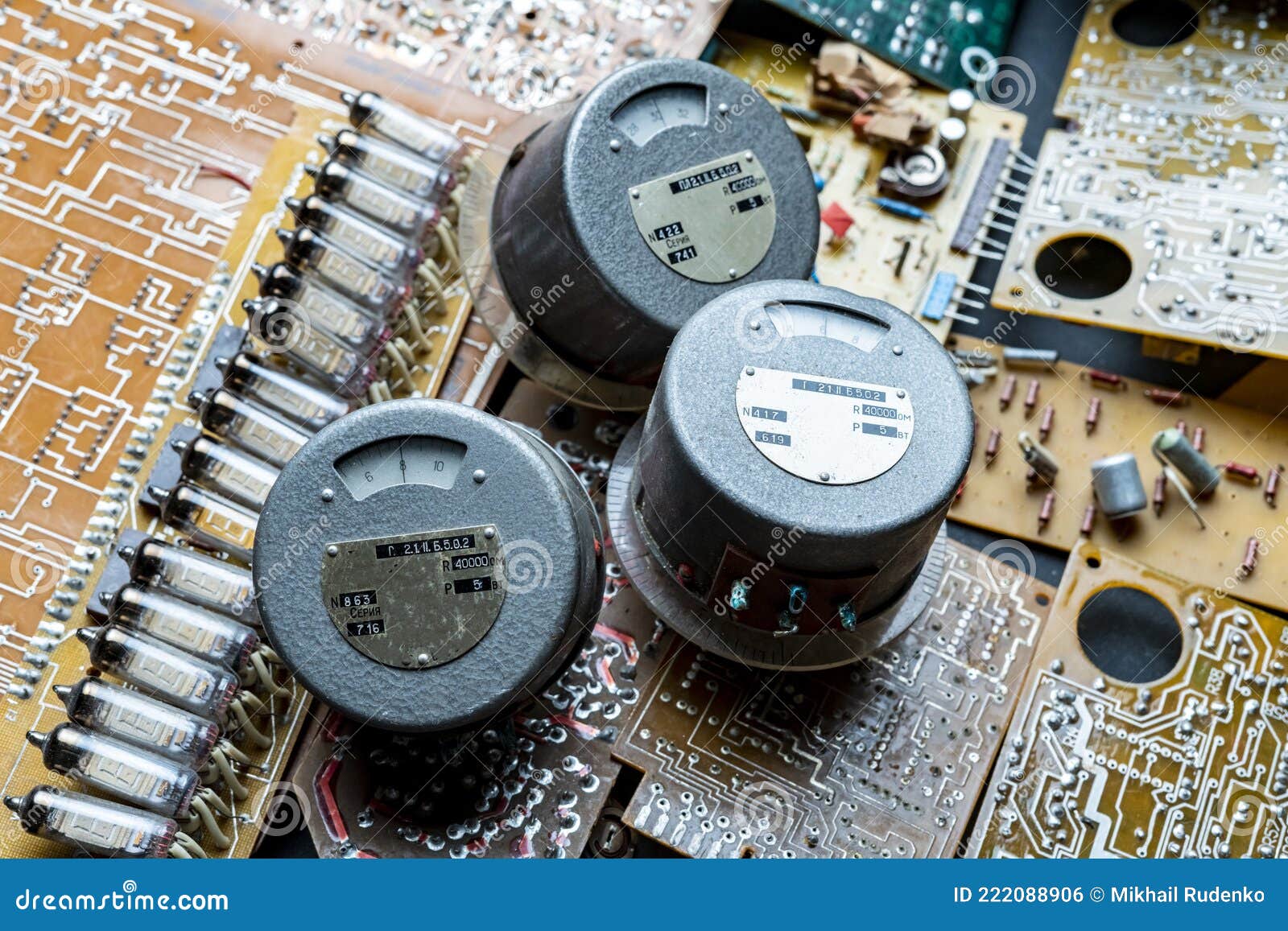 Close Up of Old-fashioned Electric Scale Board Indicator Analog D Stock ...