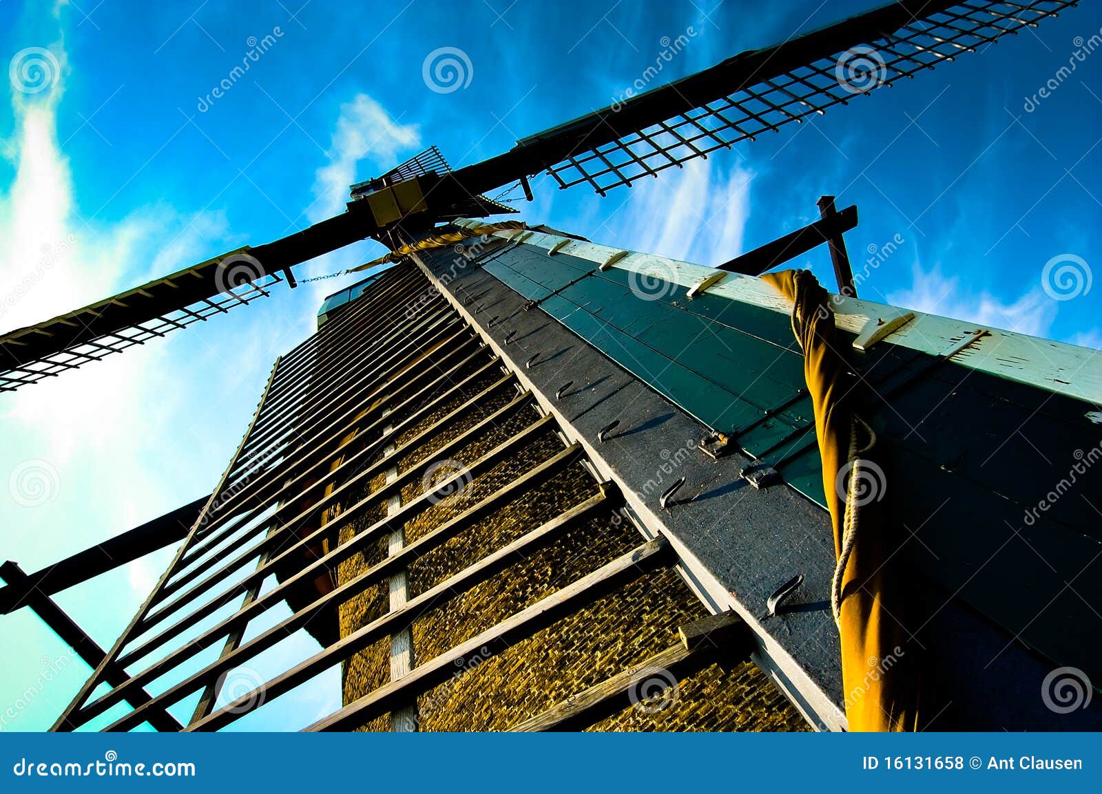Close-up of a Old Fashioned Windmill Stock Photo - Image of exterior ...