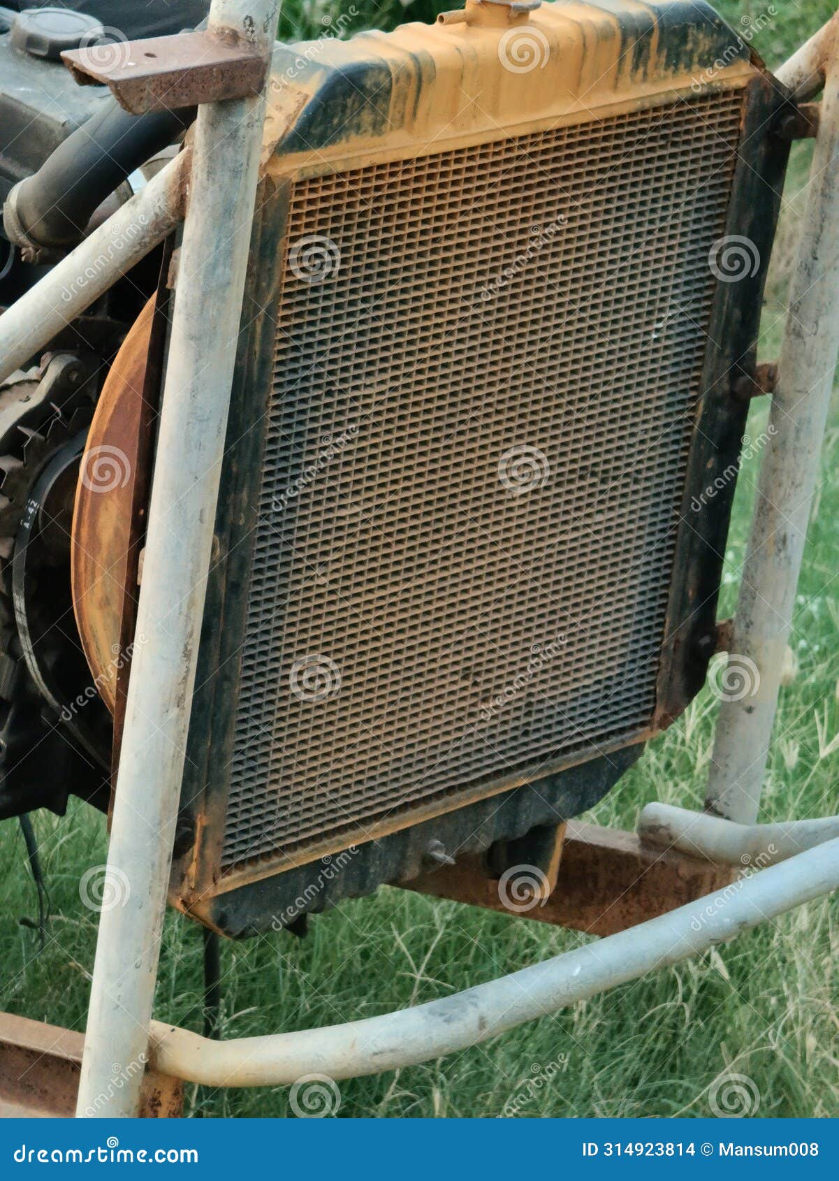 Close Up Old Grid Iron of Water Pump Machine Texture Stock Photo ...