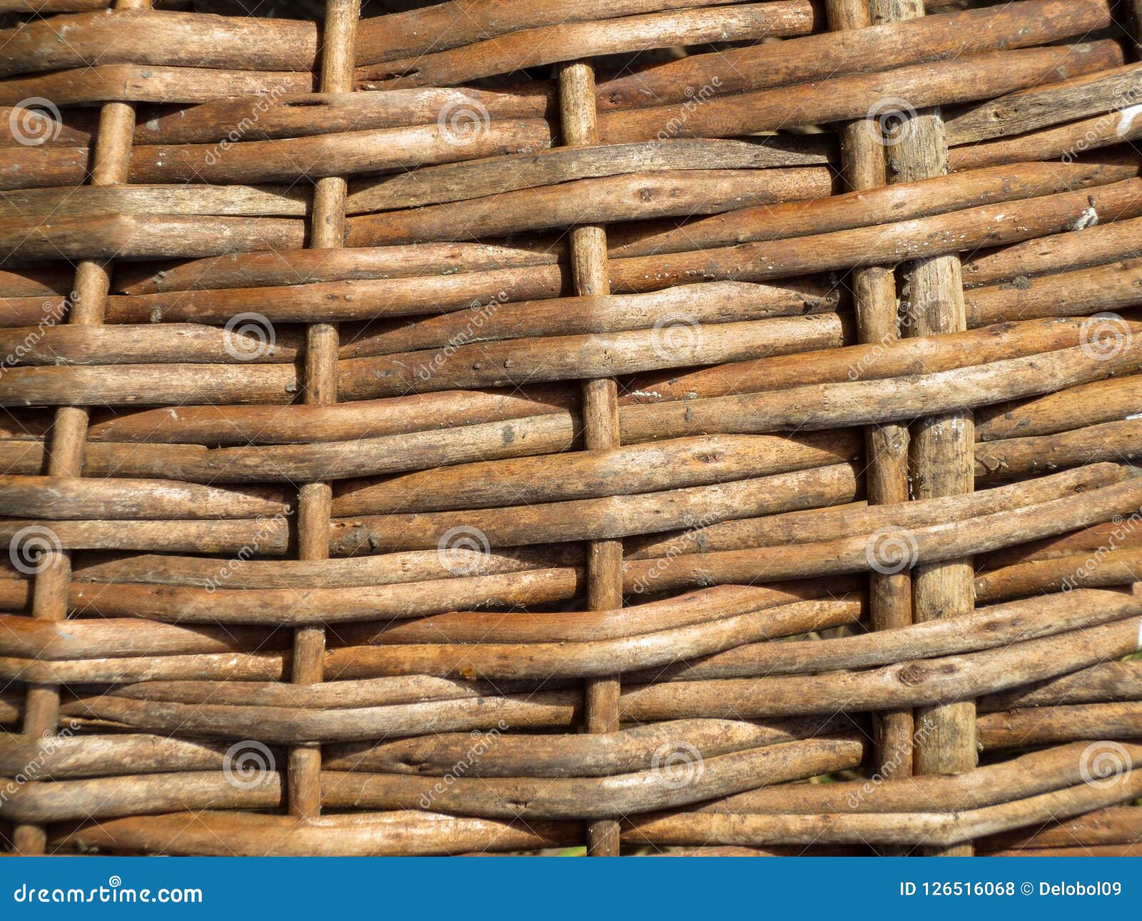 Close-up of Old Hand-woven Natural Willow Wood. Stock Photo - Image of ...