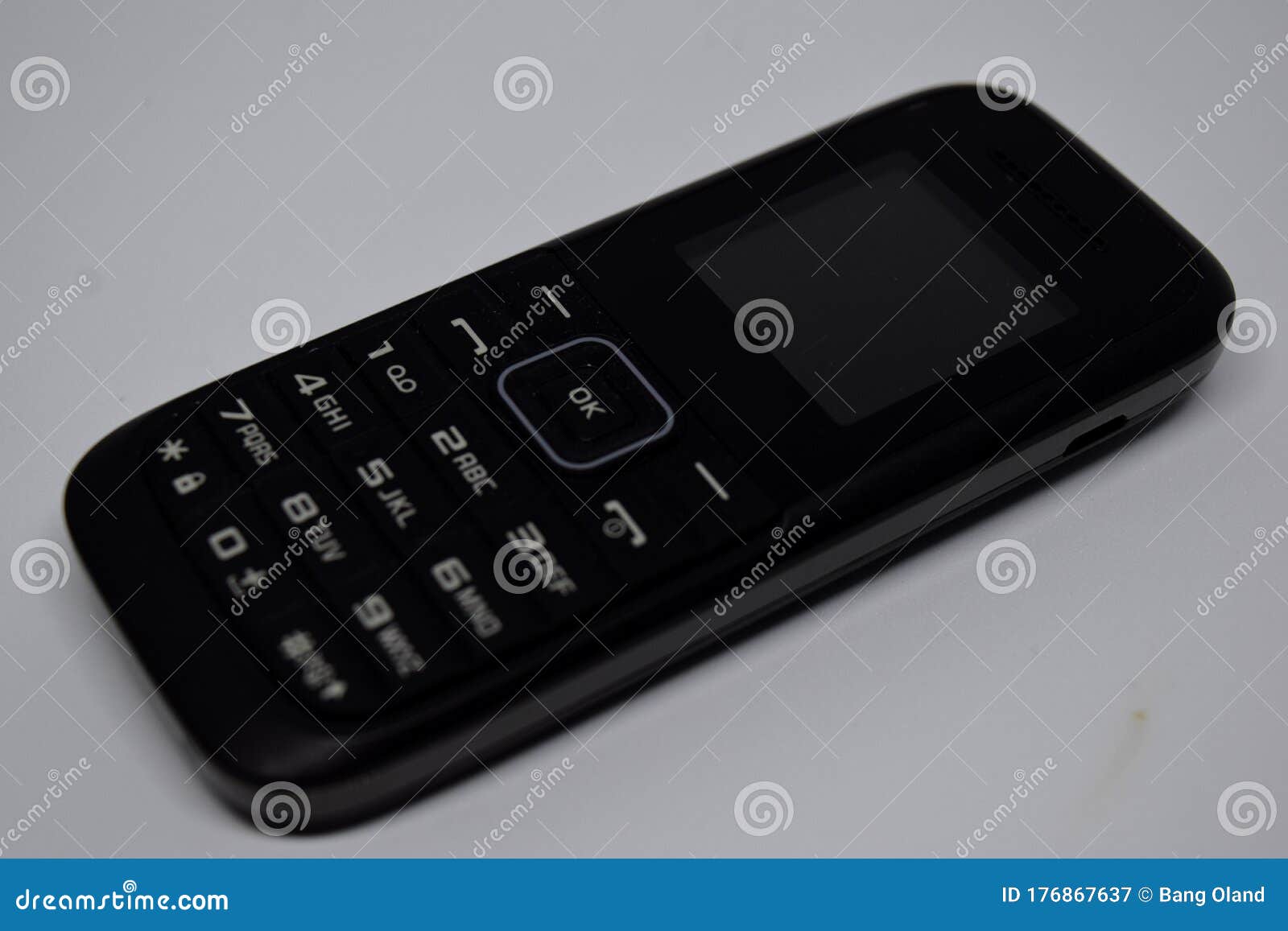 Close Up Old Handphone Isolated on White Background Stock Image - Image ...