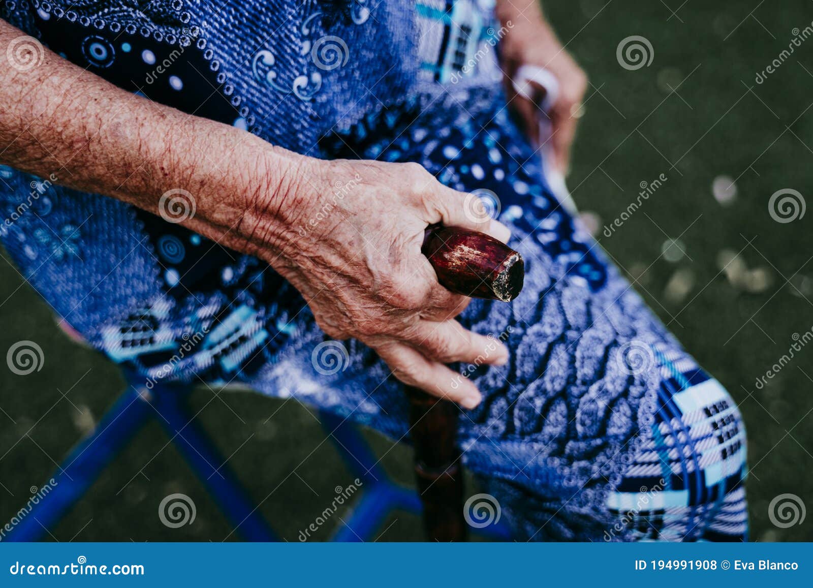 Close Up of Old Lady Hands Holding a Stick Outdoors Stock Photo - Image ...