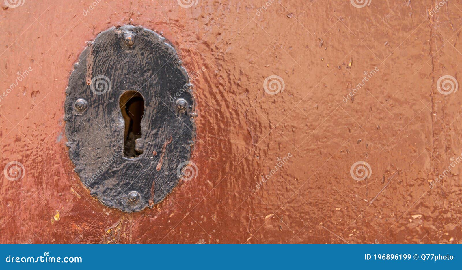 Close Up on the Old Lock with an Interesting Texture on the Door, Home ...