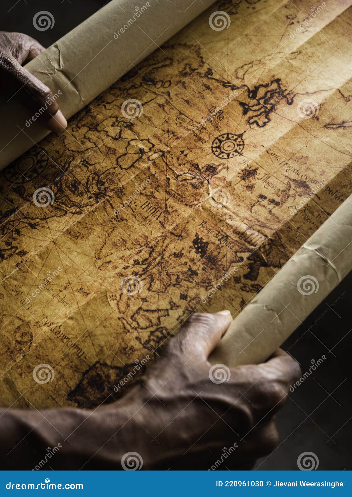 Close up of a old map stock photo. Image of cartography - 220961030