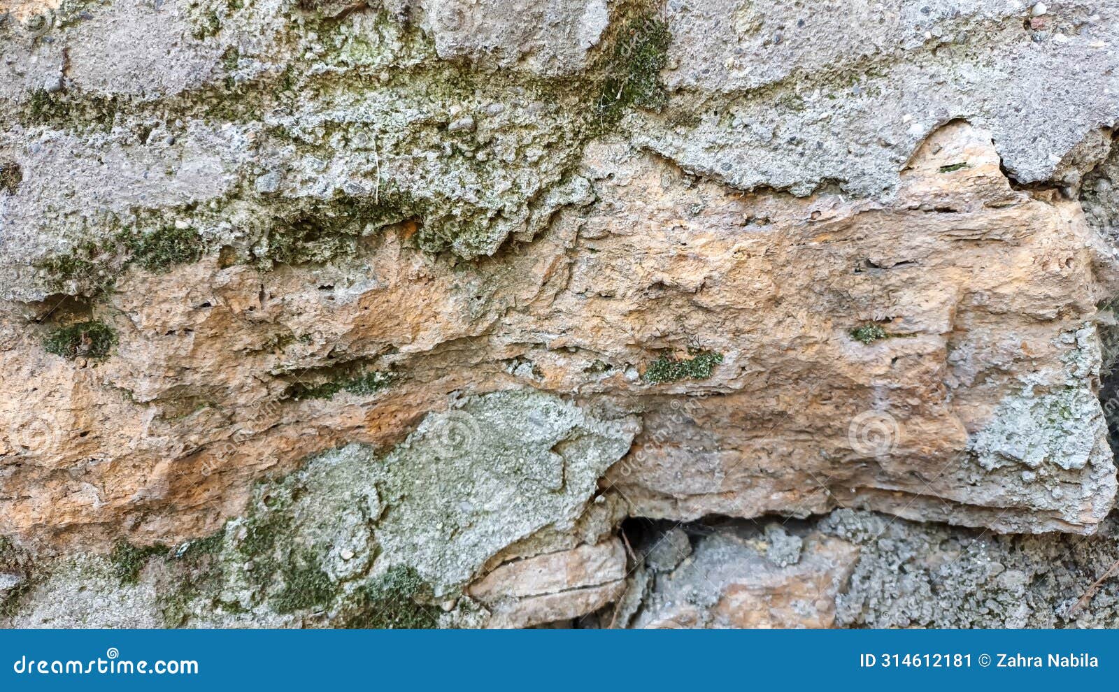 Close Up of Old Mossy Stone Surface Texture Stock Image - Image of ...