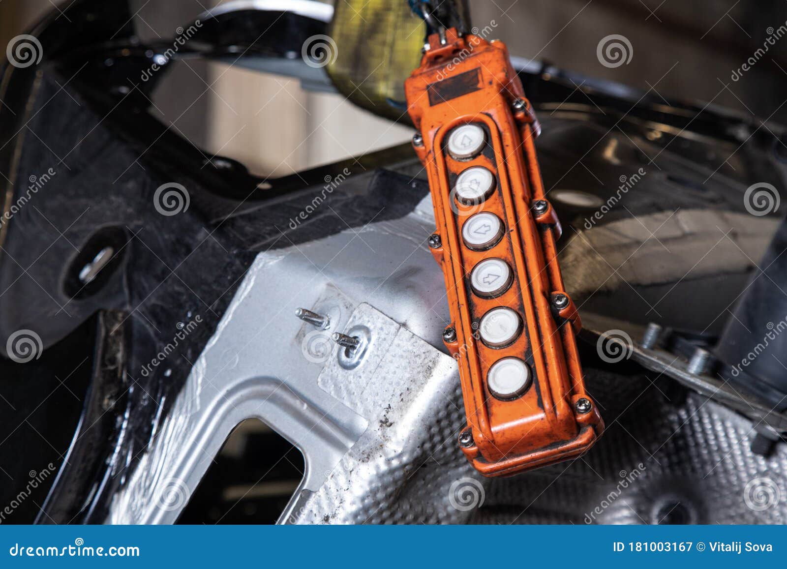 Close-up Old Orange Industrial Elevator Control Panel Stock Image ...