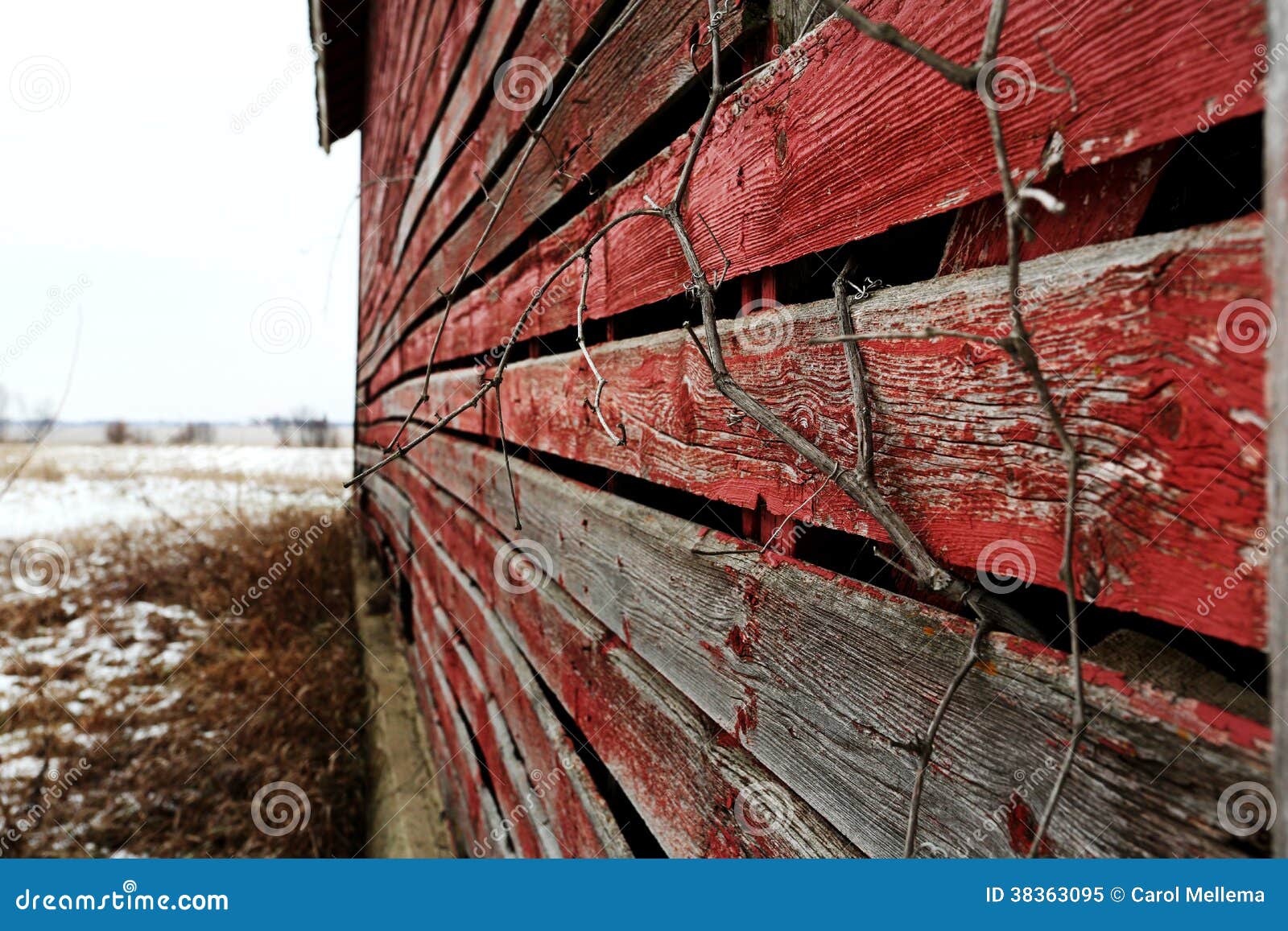 Close Up of Old Red Barn Illinois Stock Image - Image of homestead ...