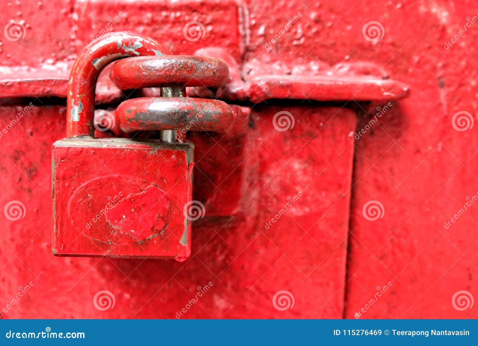 Close Up Old Red Lock Background. Stock Image - Image of light, castle ...
