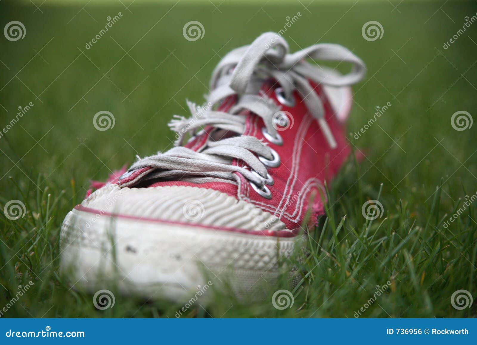 Close Up of an Old Red Shoe Stock Photo - Image of casual, attire: 736956