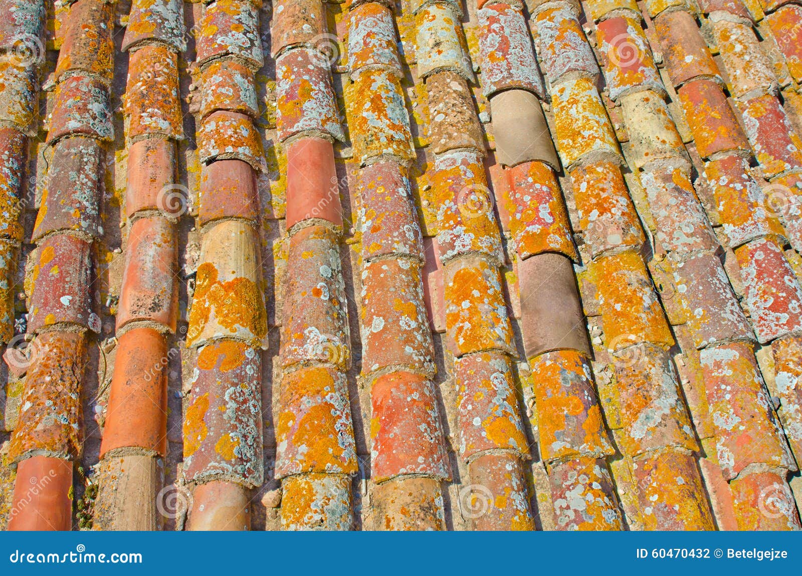 Close Up of Old Rust Red Roof Texture Tile. Architecture Background ...
