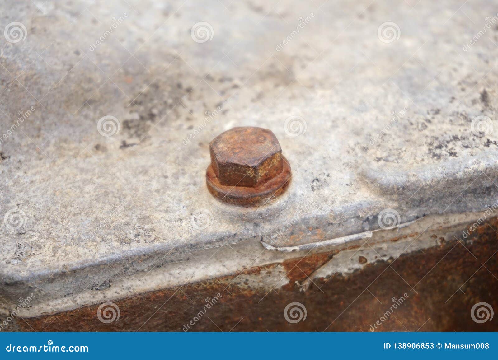 Old rusty bolt on machine stock image. Image of rusty - 138906853