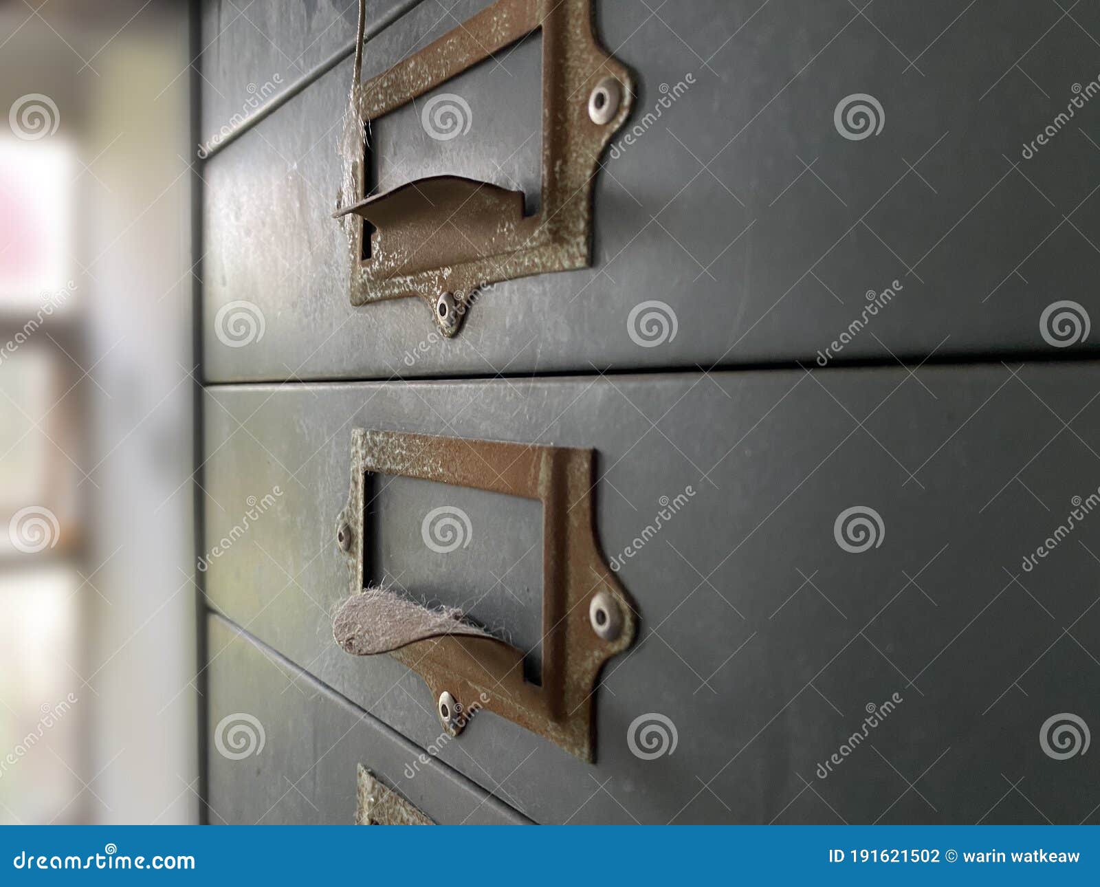 Drawer Handles Mounted On Vertical, Multi-colored Facades Royalty-Free ...