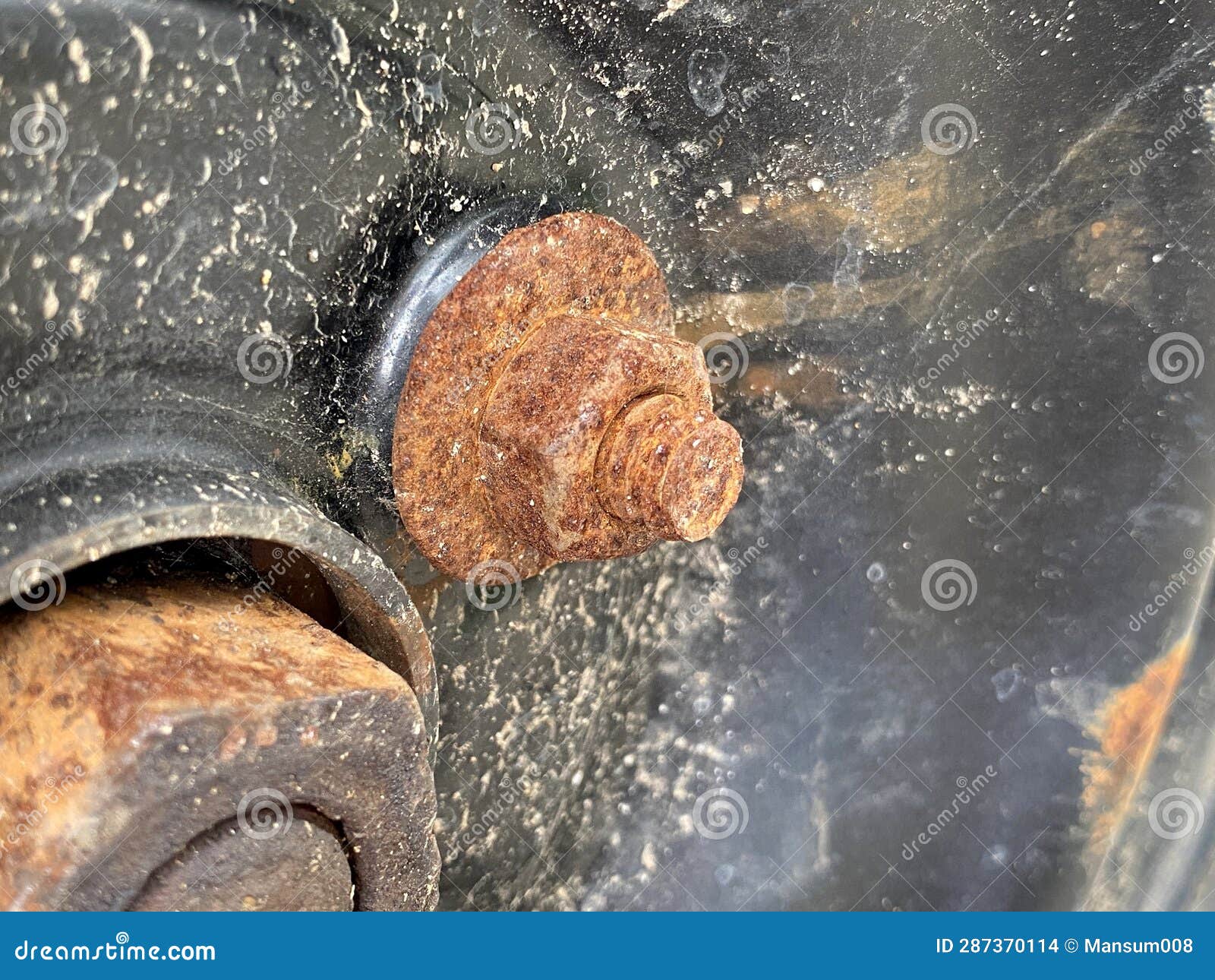Old rusty car wheel stock photo. Image of vintage, iron - 287370114