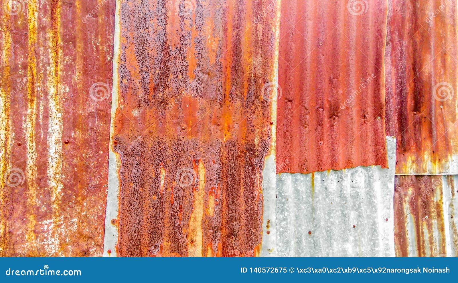 Close Up Old Rusty Galvanized Stock Image - Image of metallic ...